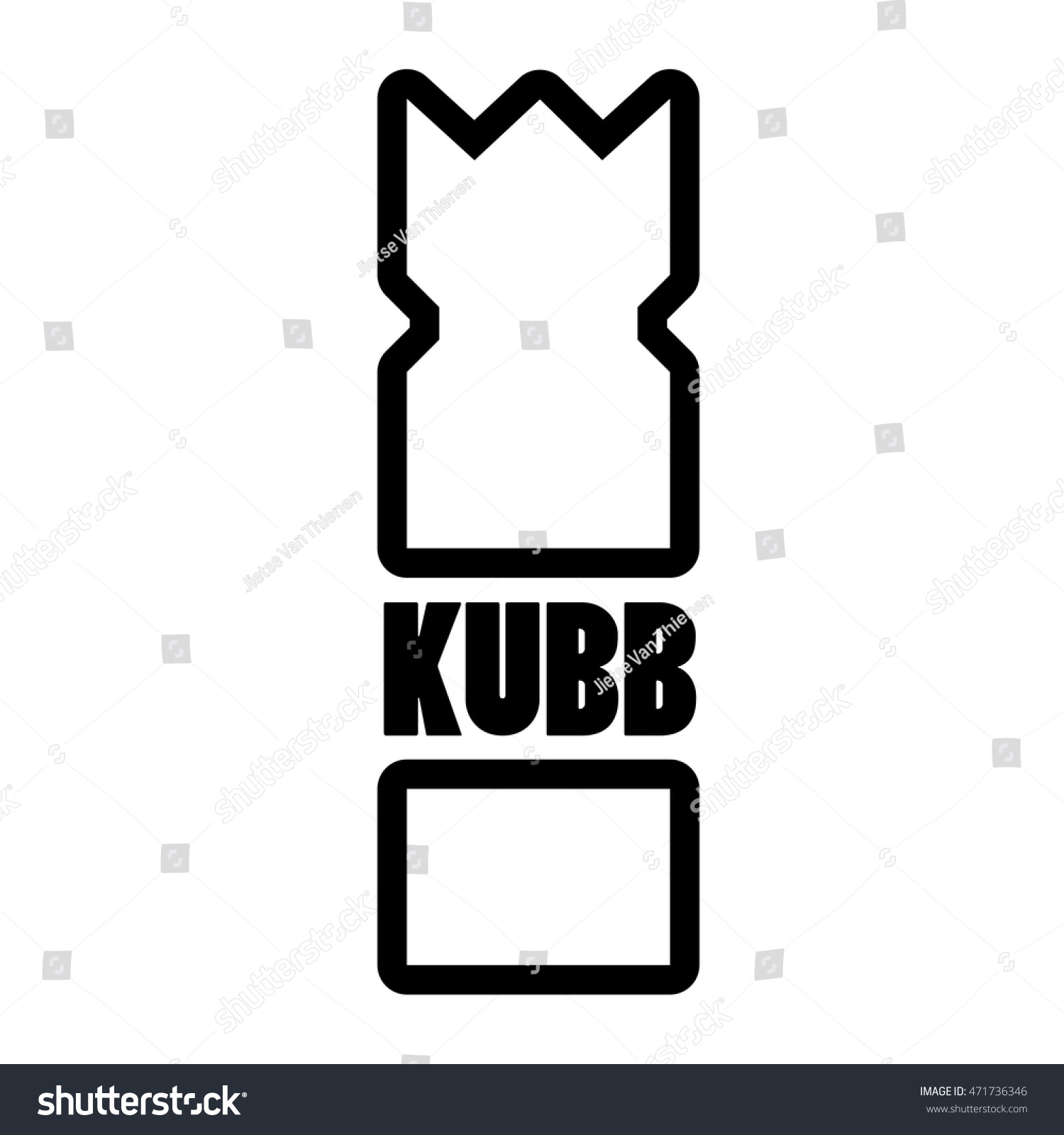 Kubb Simple Vetor Illustration Stock Vector (Royalty Free) 471736346 ...