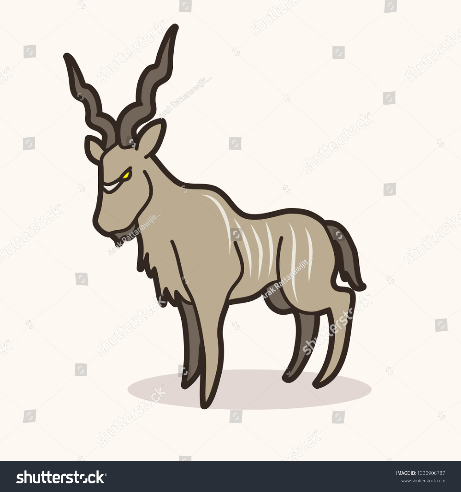 Kudu Cartoon Graphic Vector Stock Vector (Royalty Free) 1330906787