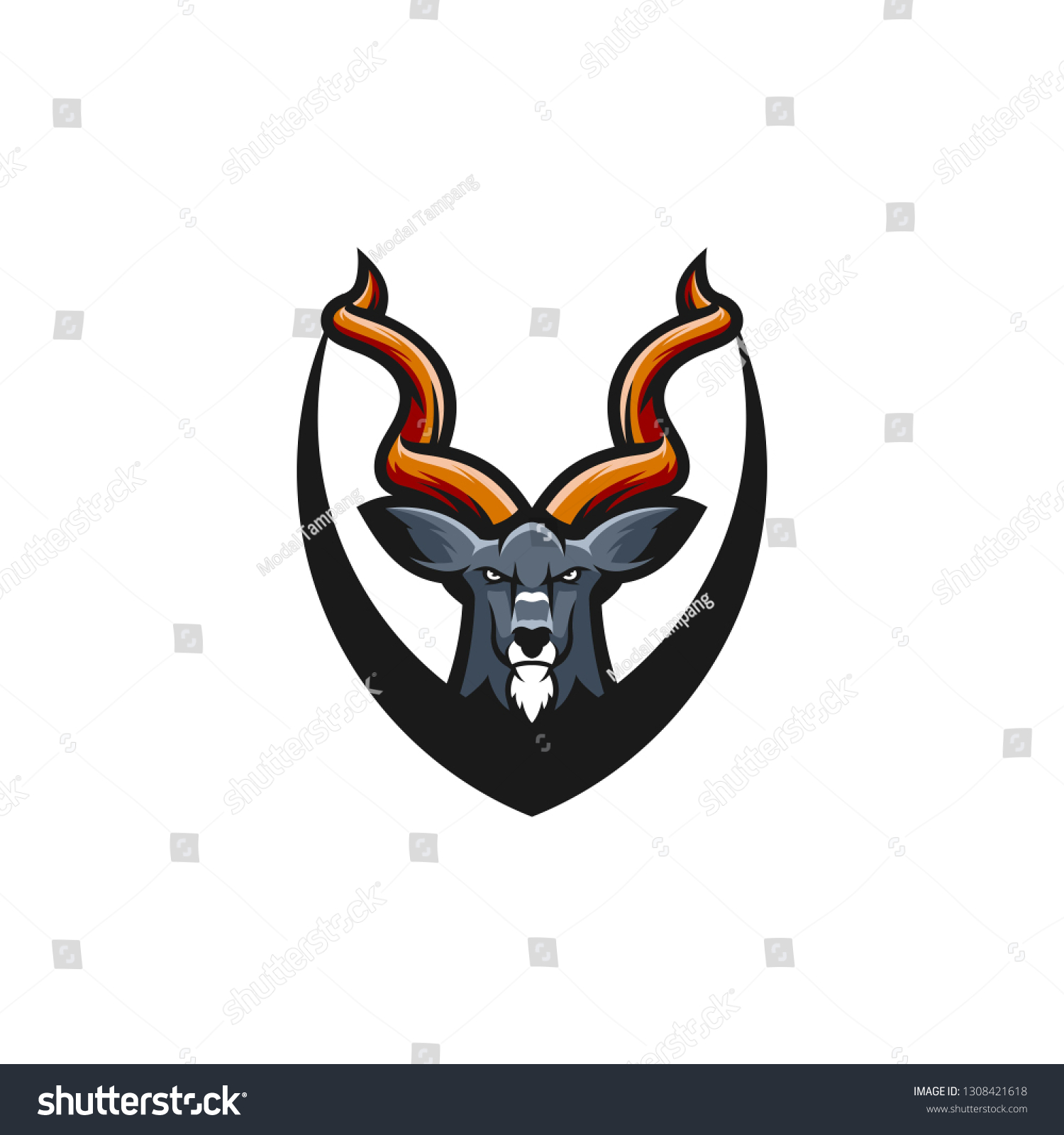 Kudu Logo Vector Stock Vector (Royalty Free) 1308421618 | Shutterstock
