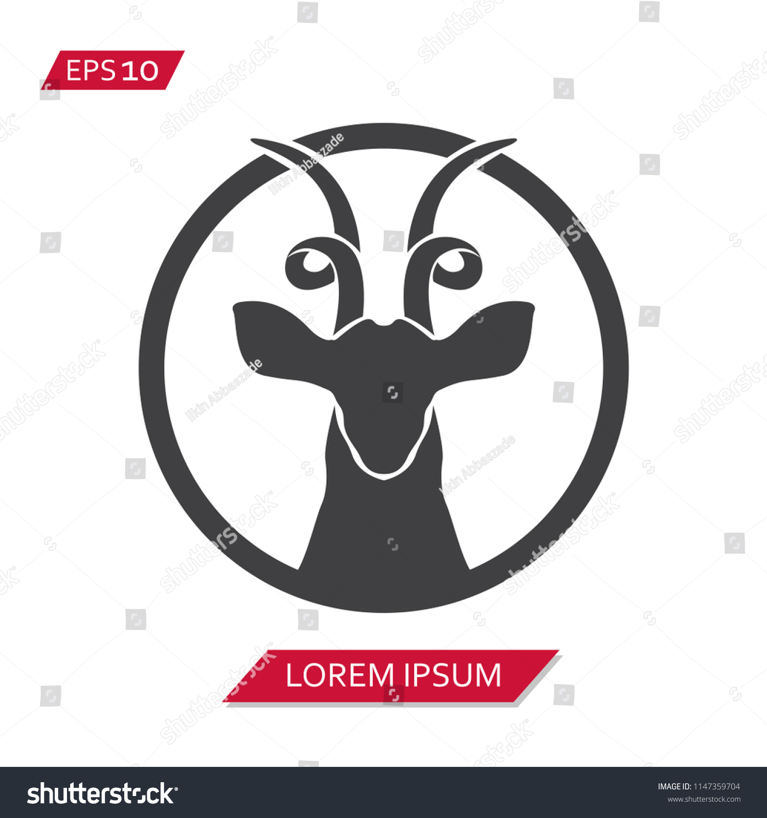 Kudu Vector Icon Symbol Stock Vector (Royalty Free) 1147359704