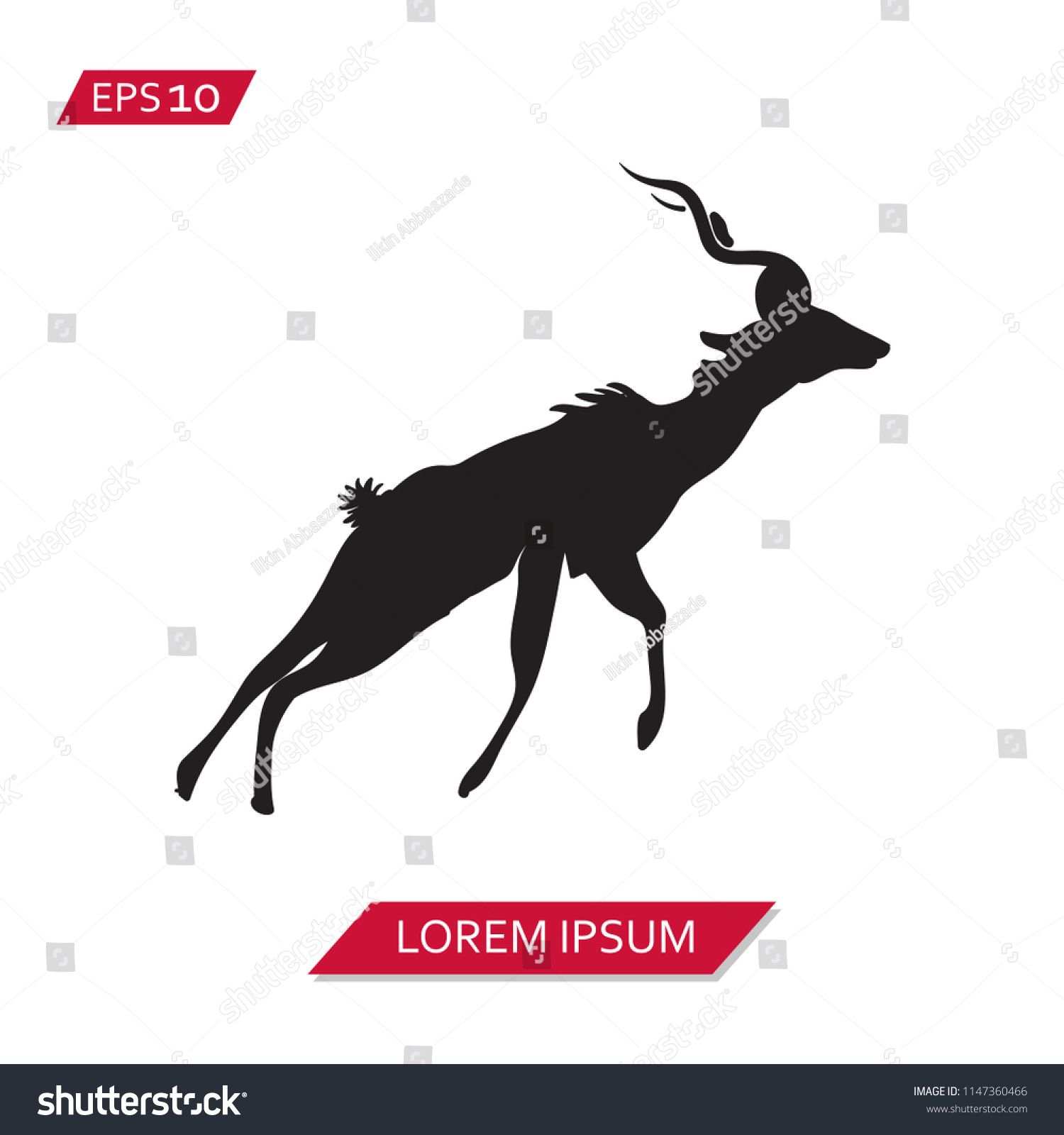 Kudu Vector Icon Symbol Stock Vector (Royalty Free) 1147360466 ...