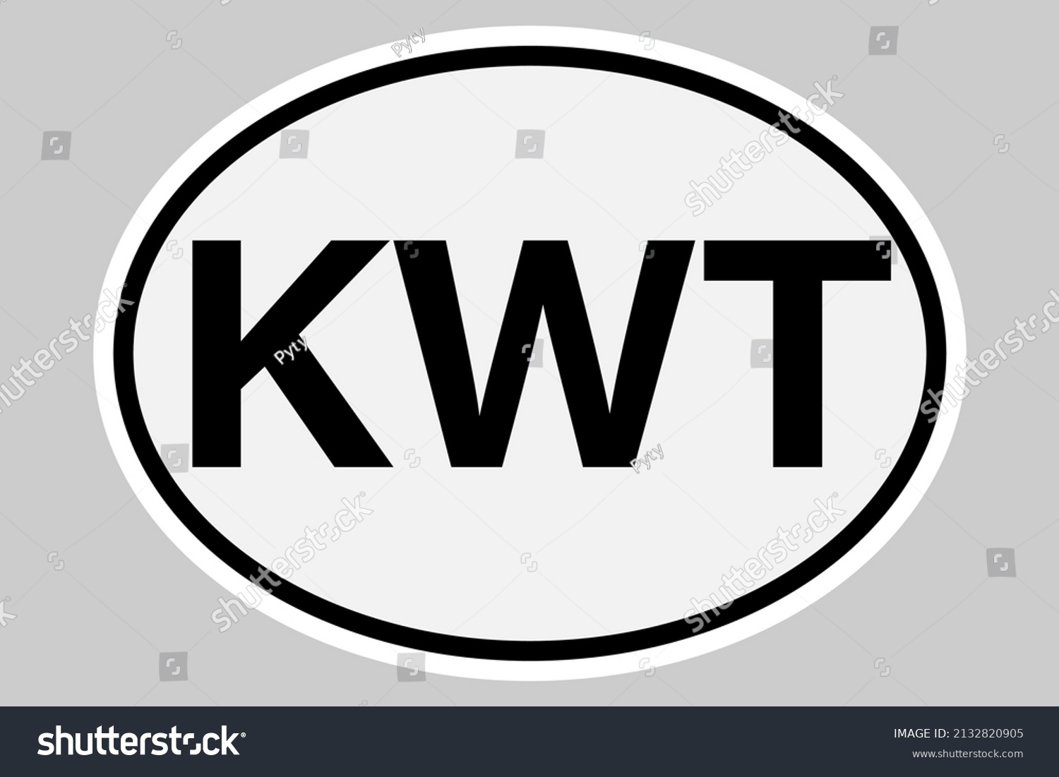 Kuwait International Vehicle Registration Code Stock Vector (Royalty ...