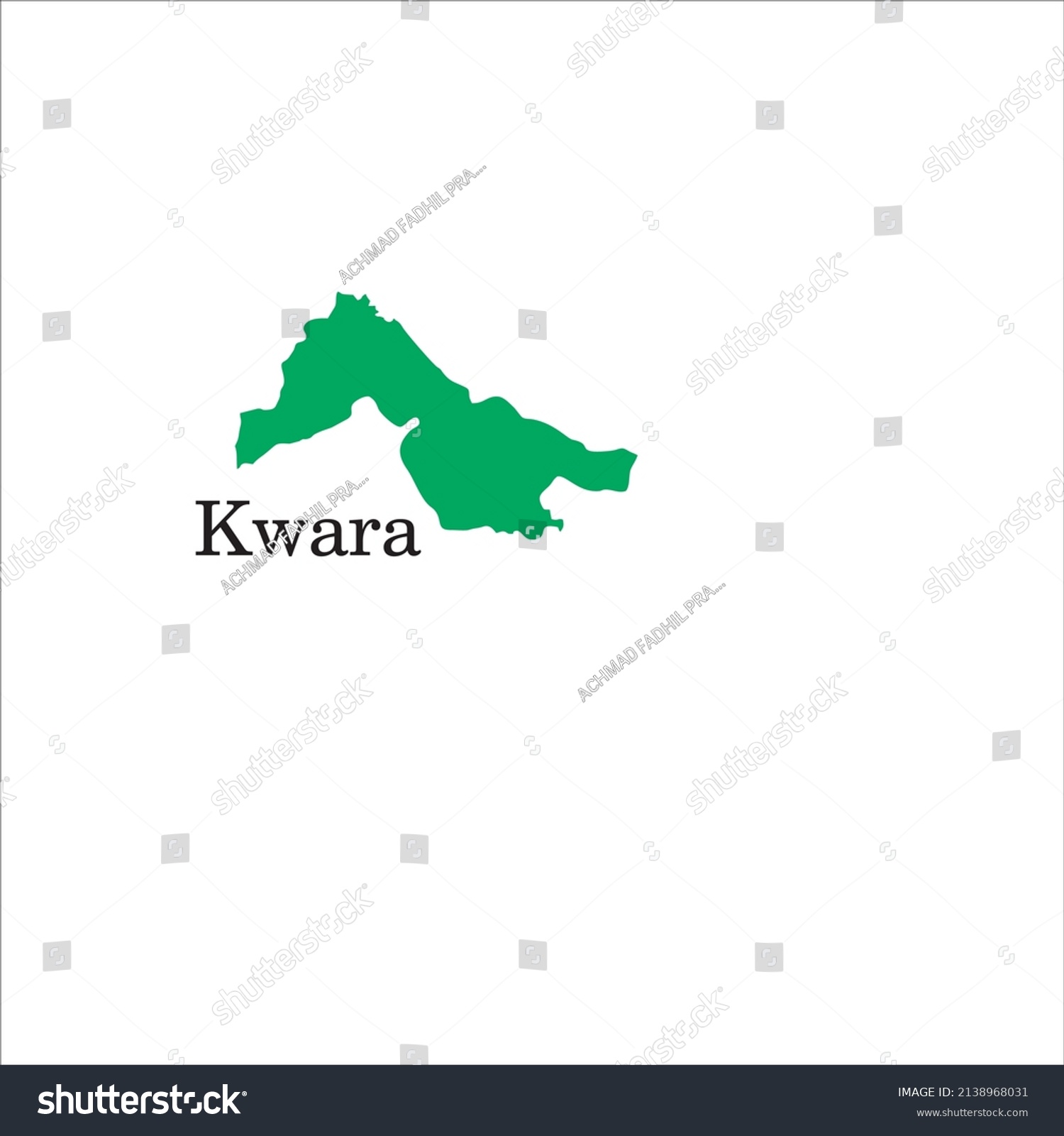 Kwara Map On White Background Stock Vector (Royalty Free) 2138968031 ...
