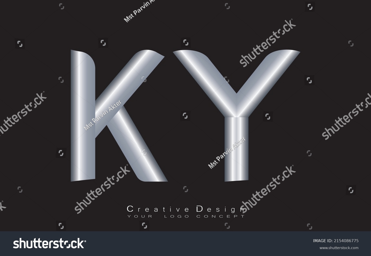 Ky Letter Logo Design Template Vector Stock Vector (Royalty Free ...