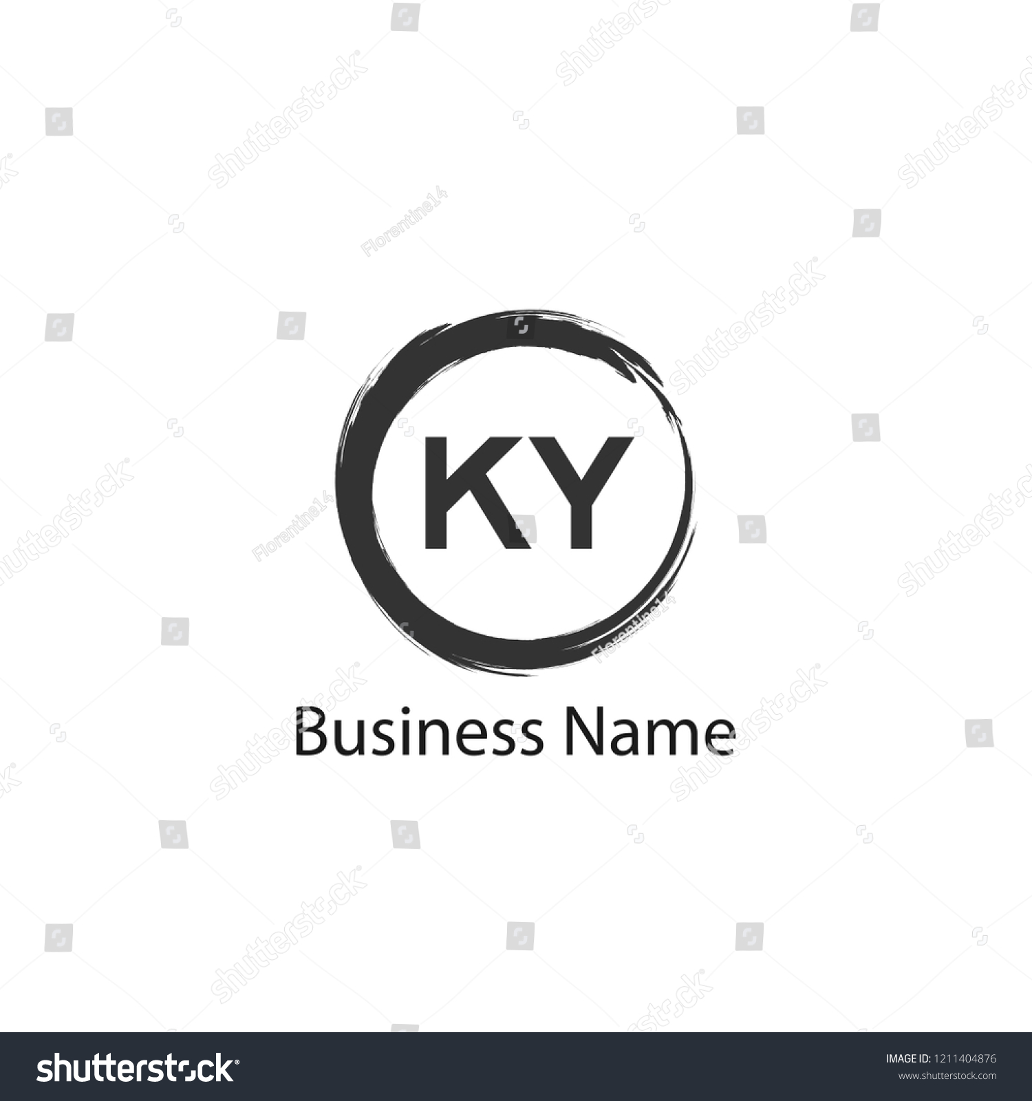 Ky Letter Logo Template Stock Vector (Royalty Free) 1211404876 ...