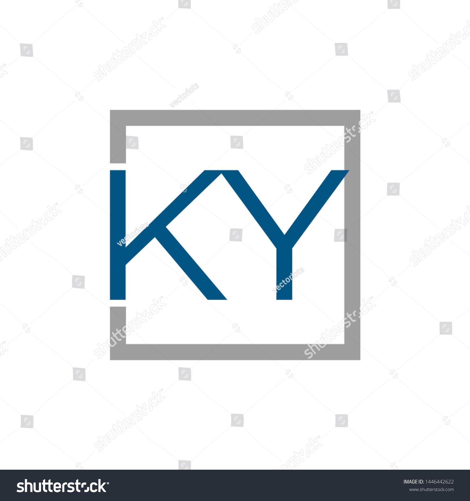 Ky Logo Initial Letter Design Template Stock Vector (Royalty Free ...