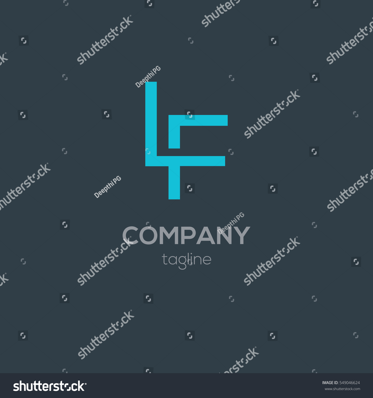 L F Letter Logo Design Vector Stock Vector (Royalty Free) 549046624 ...