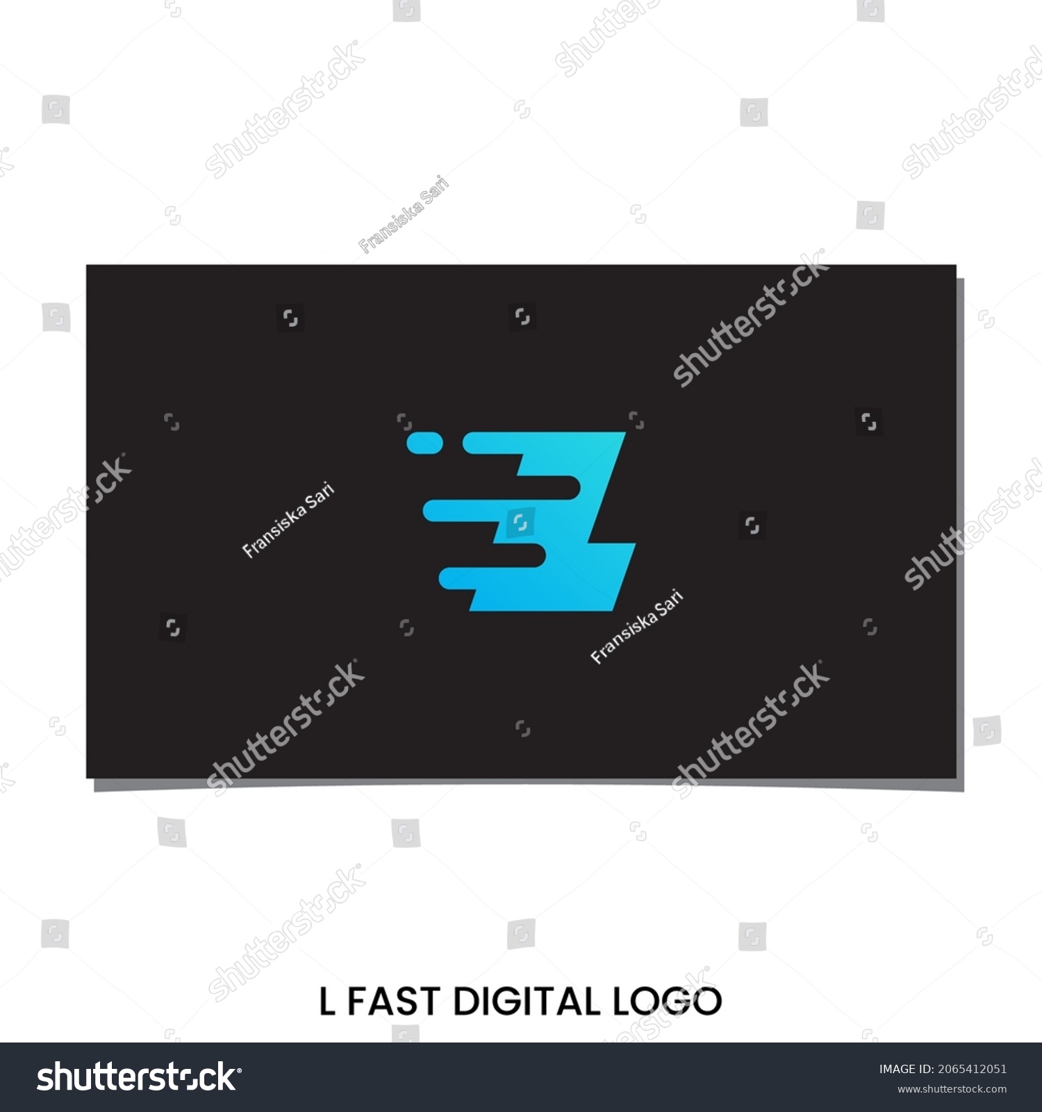L Fast Digital Logo Design Vector Stock Vector (Royalty Free) 2065412051