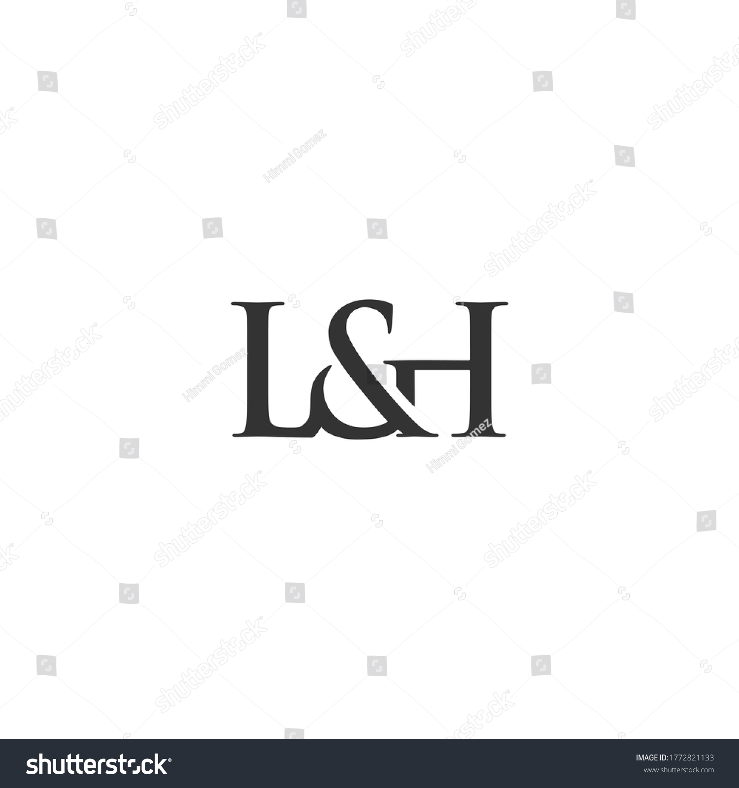Vector de logotipos de letras L&H: vector de stock (libre de regalías ...