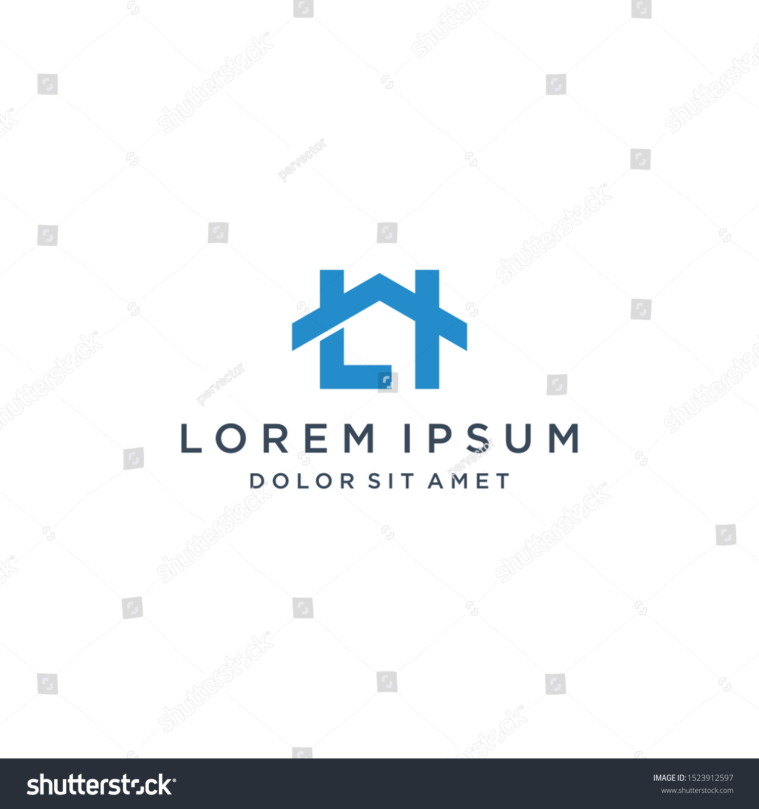 L Home Logo Monogram Icon Vector Stock Vector (Royalty Free) 1523912597 ...
