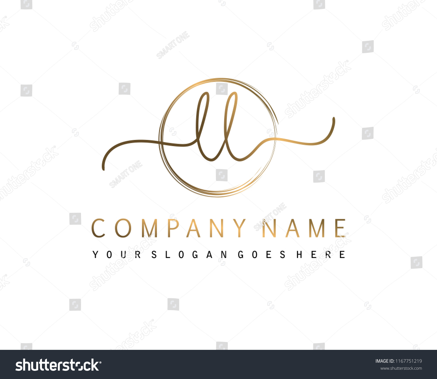 L L Initial Handwriting Logo Vector Stock Vector (Royalty Free ...