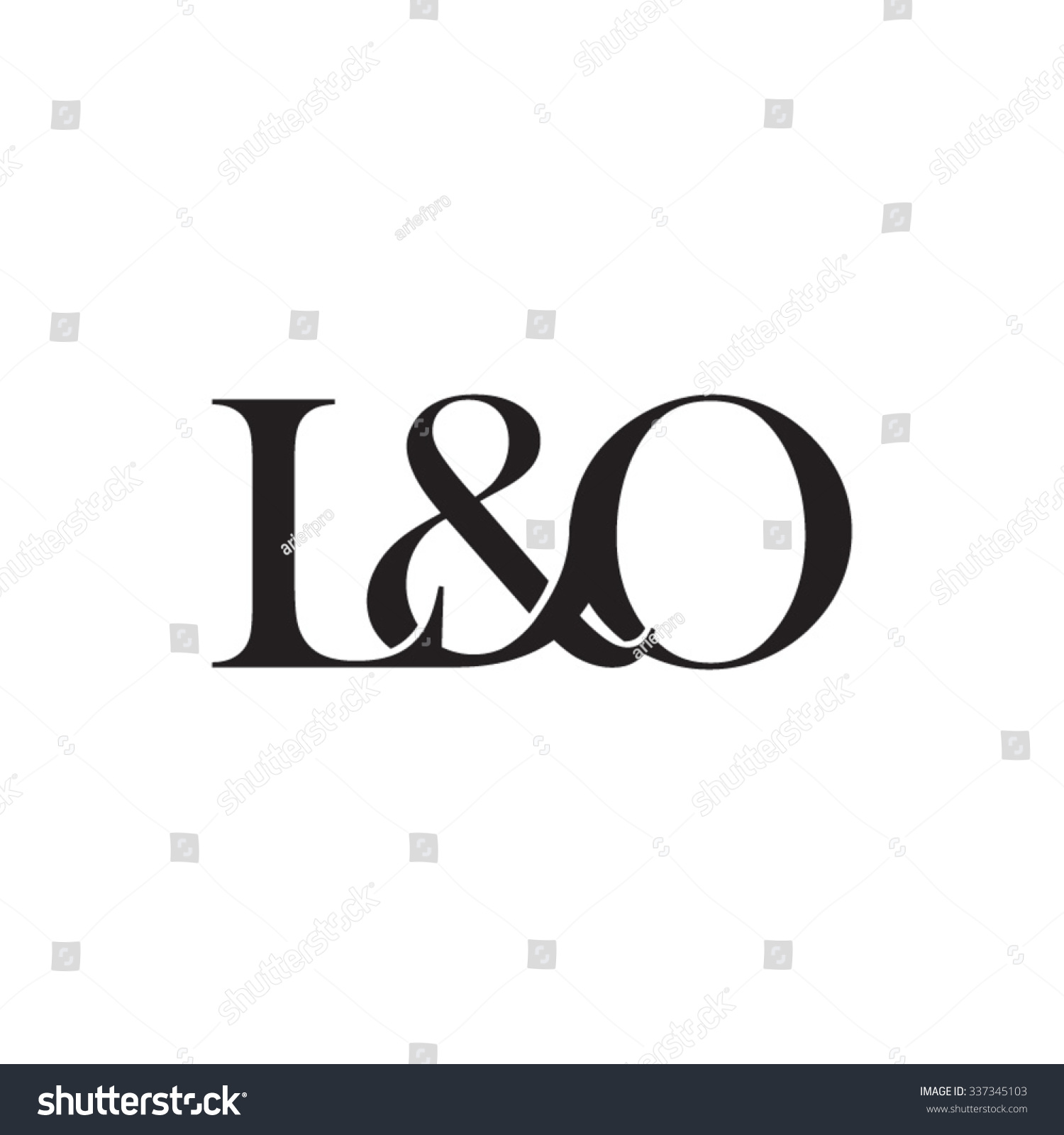 Lo Initial Logo Ampersand Monogram Logo Stock Vector (Royalty Free ...