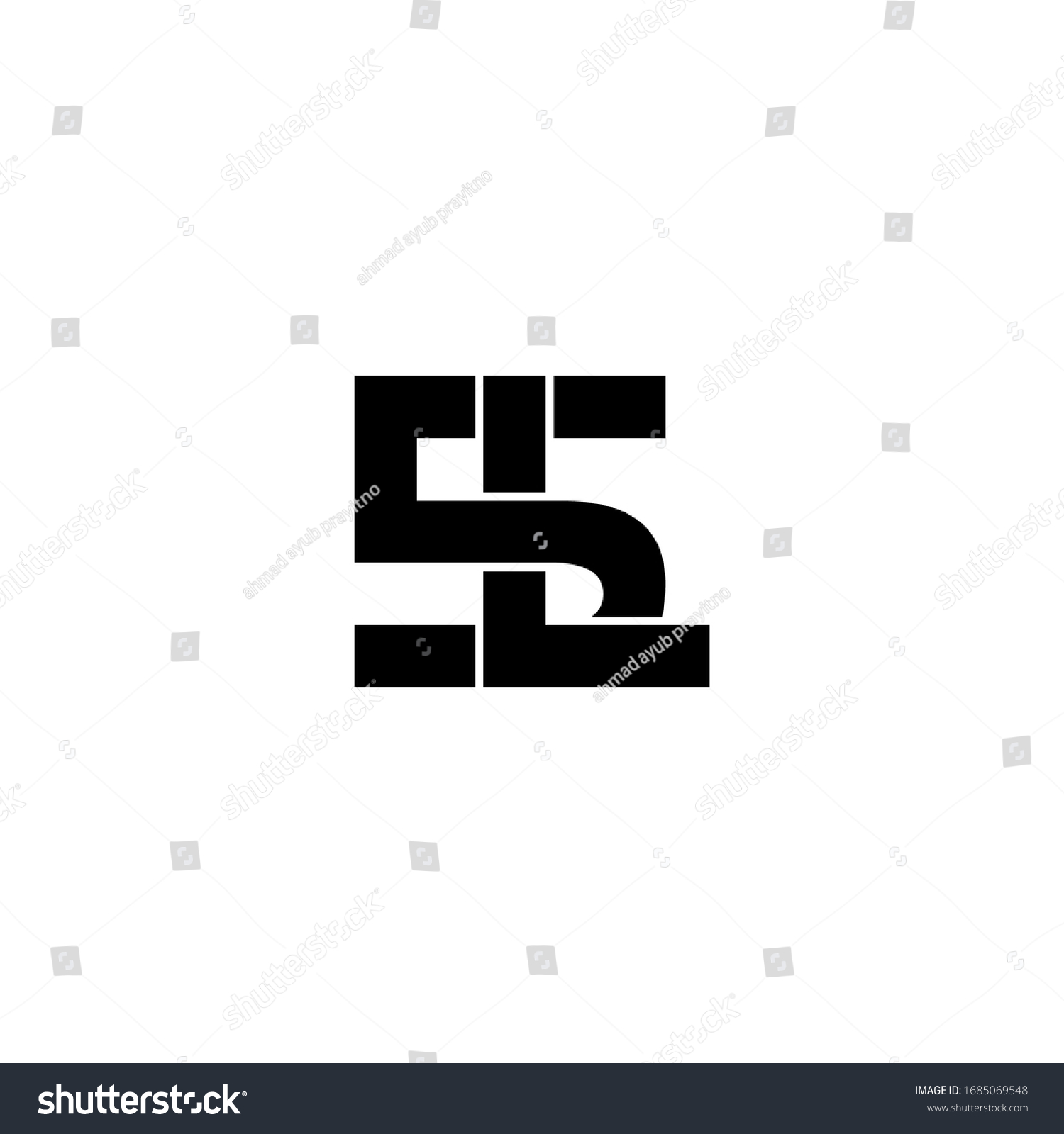 L5 Original Monogram Logo Design Stock Vector (Royalty Free) 1685069548