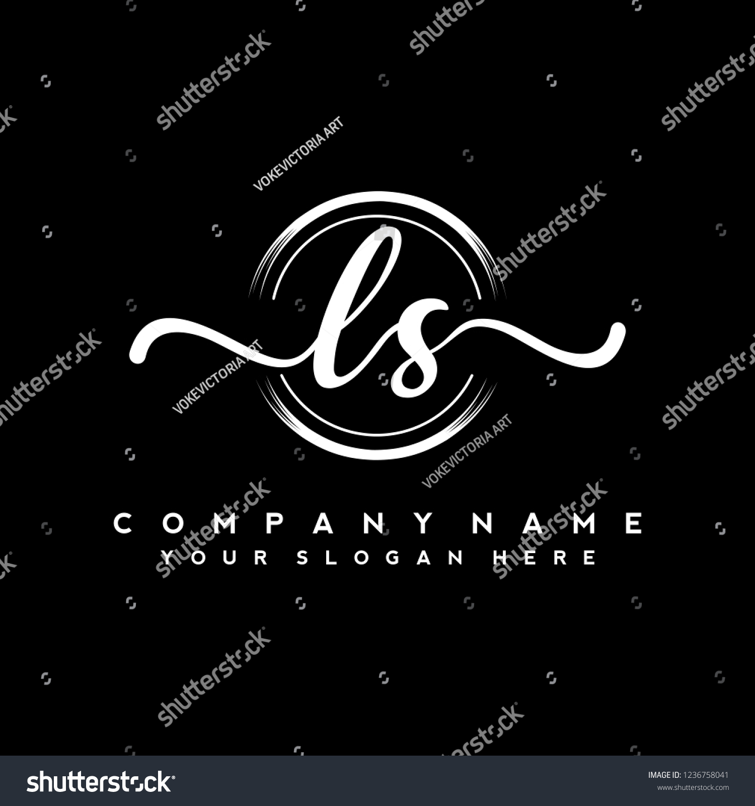 L S Initial Handwriting Logo Vector Stock Vector (Royalty Free ...