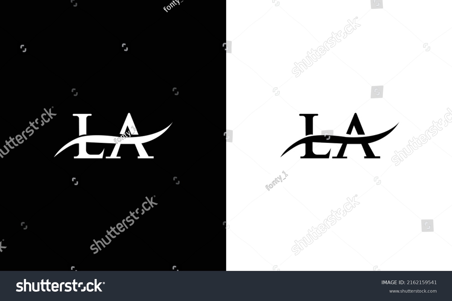 La Initial Logo Design Inspiration Stock Vector (Royalty Free ...