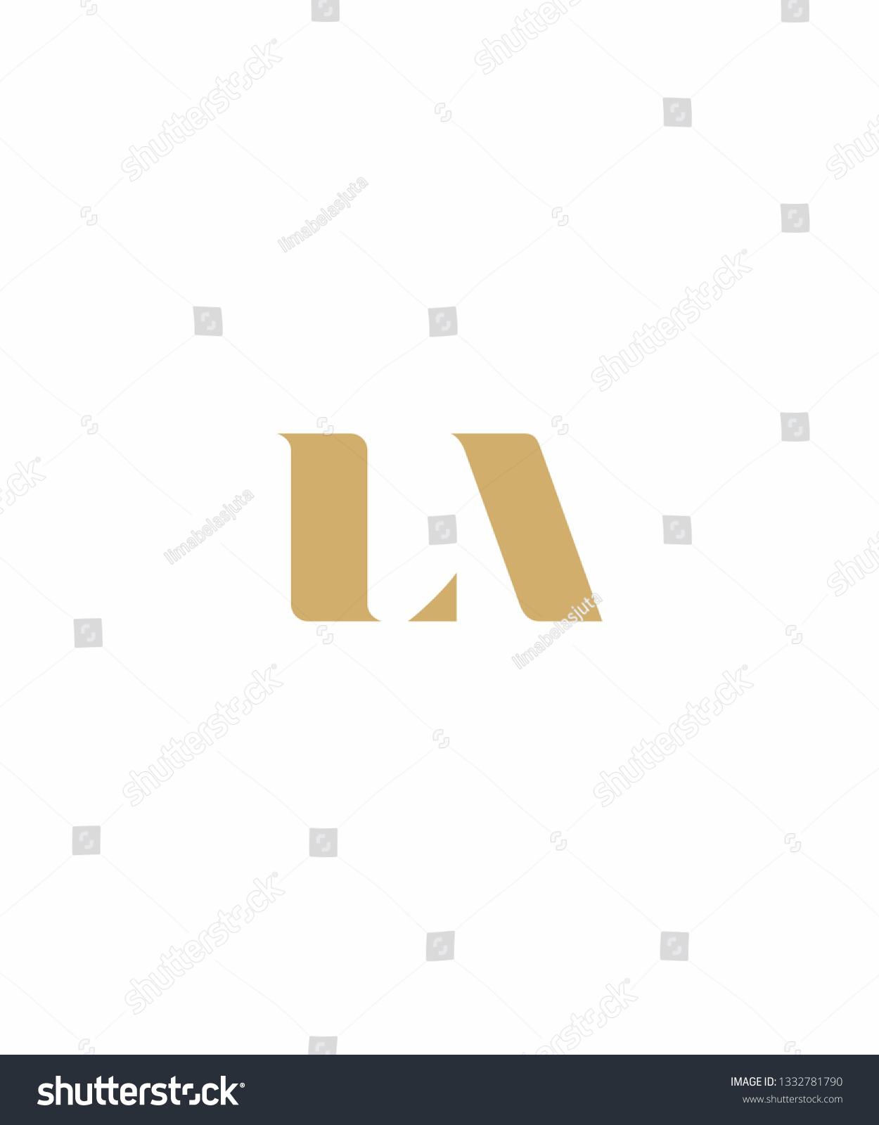 La Letter Logo Vector 001 Stock Vector (Royalty Free) 1332781790 ...