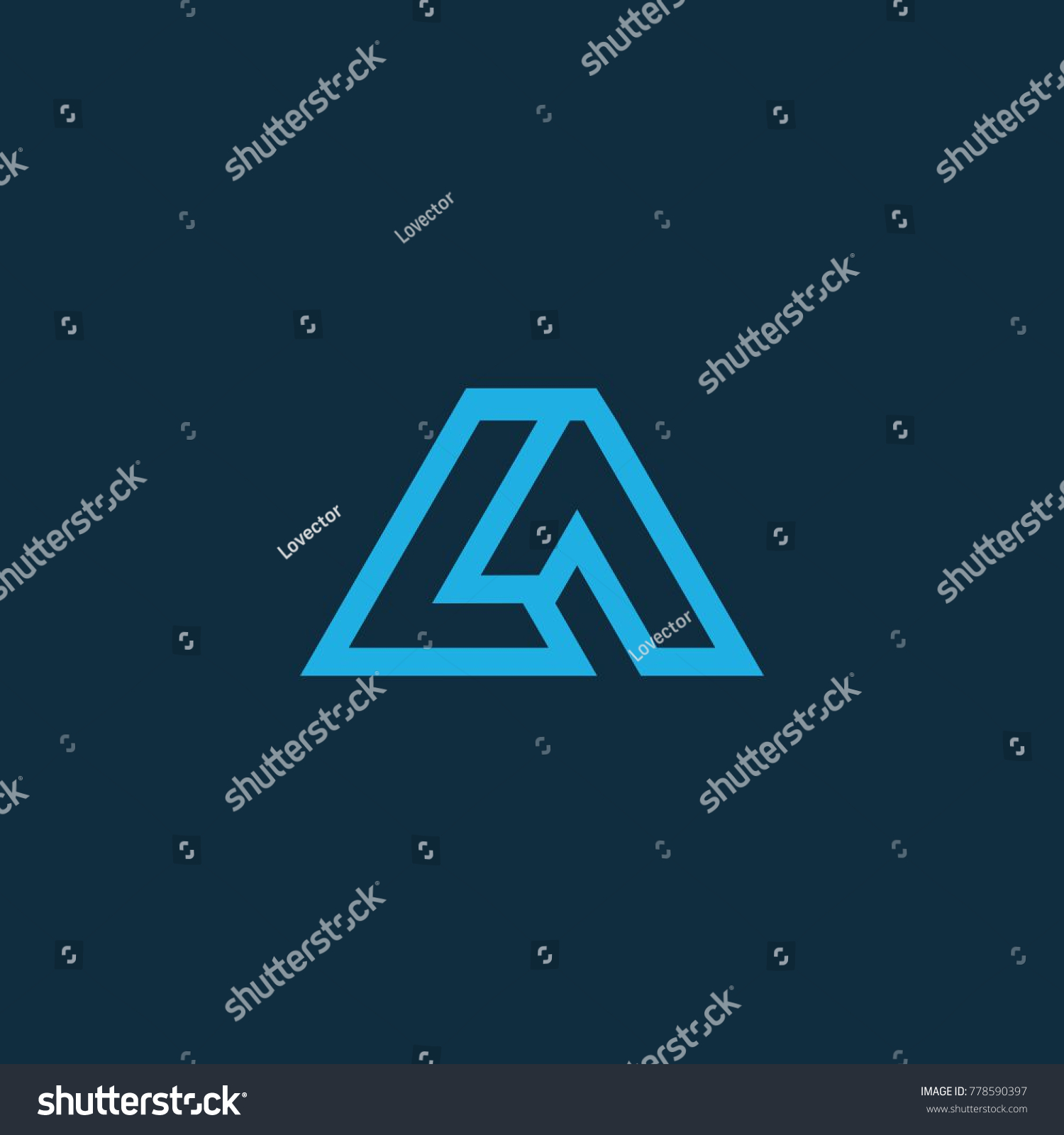 La Logo Design Letter Vector: vector de stock (libre de regalías ...