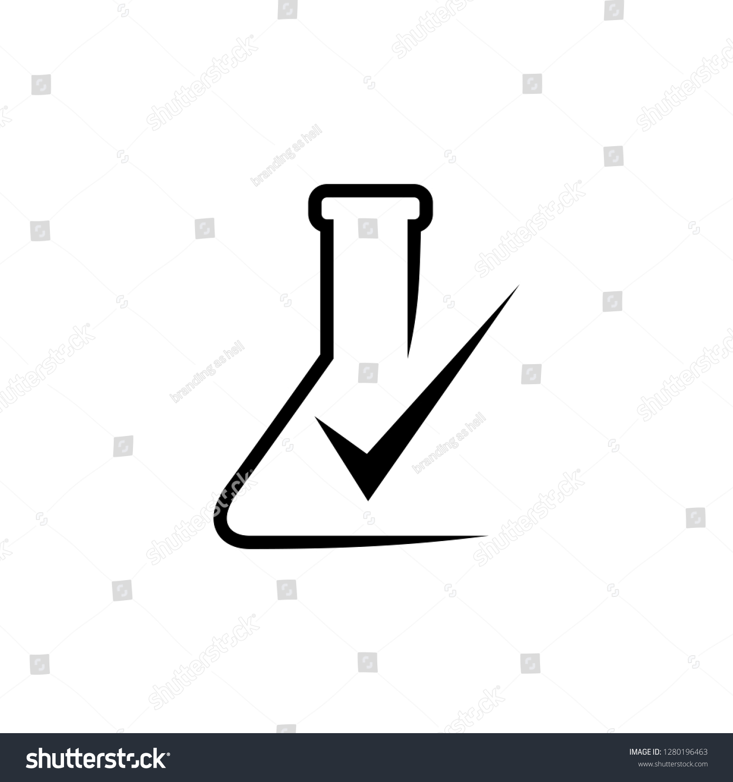 Lab Check Verified Logo Vector Icon Stock Vector (Royalty Free) 1280196463