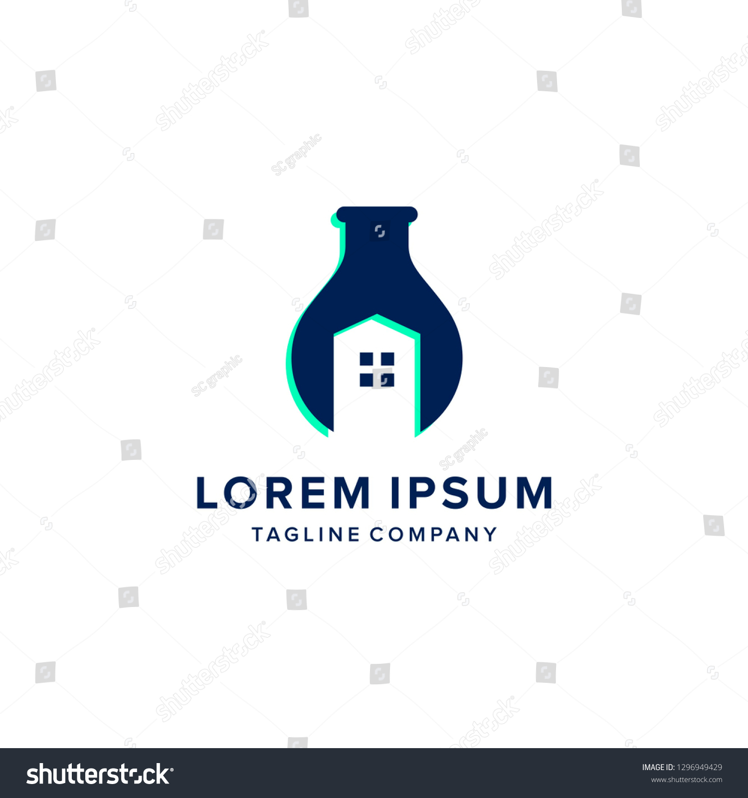 Lab Home Logo Vector Icon Illustration Stock Vector (Royalty Free ...