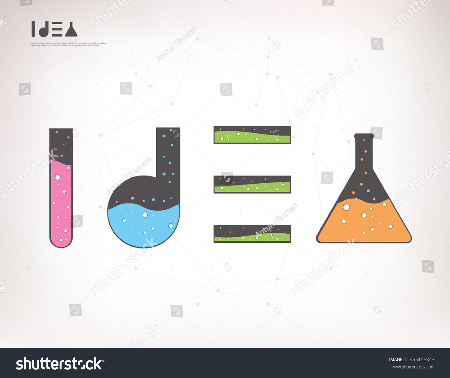 Lab Idea Concept Design Template Vector Stock Vector (Royalty Free ...