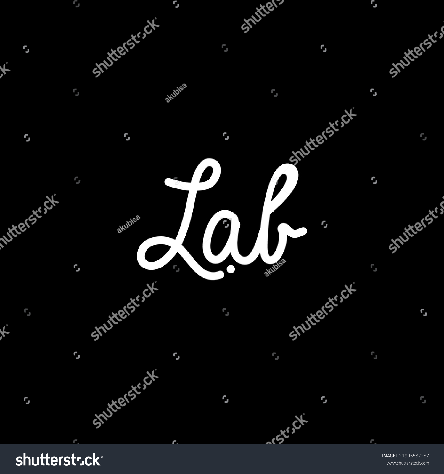 Lab Lettering Logo Simple Design Stock Vector (Royalty Free) 1995582287 ...