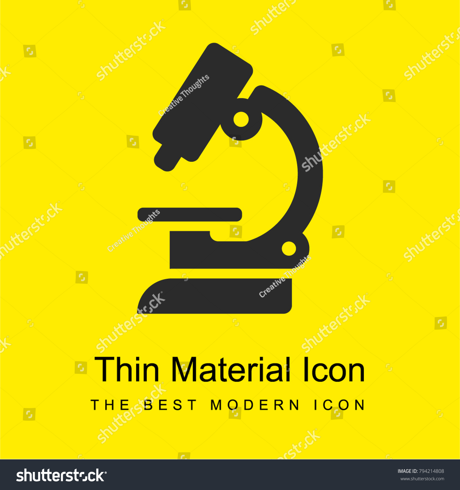 Lab Microscope Bright Yellow Material Minimal Stock Vector (Royalty ...