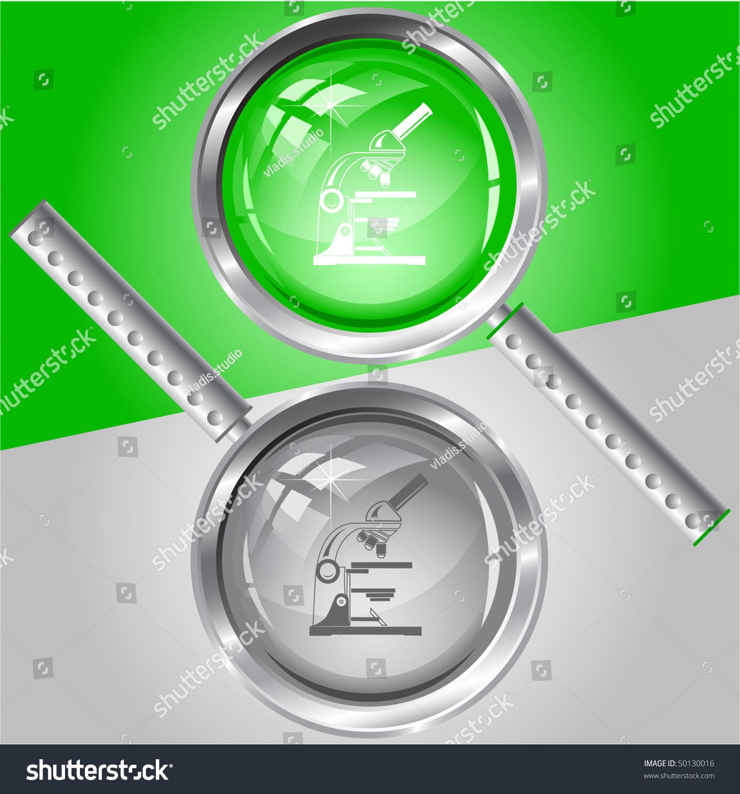 Microscopio de laboratorio. Vidrio de aumento: vector de stock (libre ...