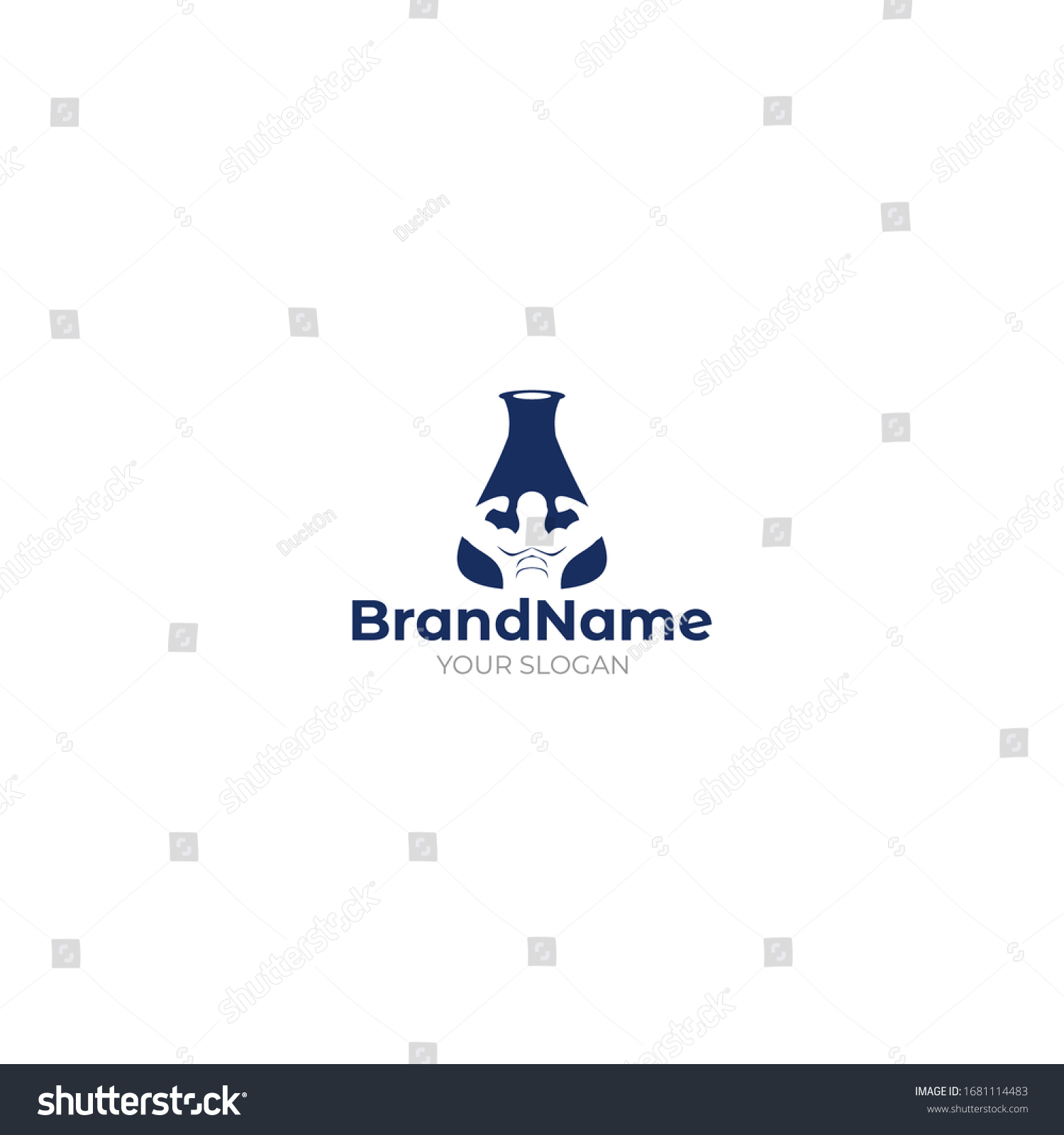 Lab Muscle Logo Design Vector Stock Vector (Royalty Free) 1681114483 ...