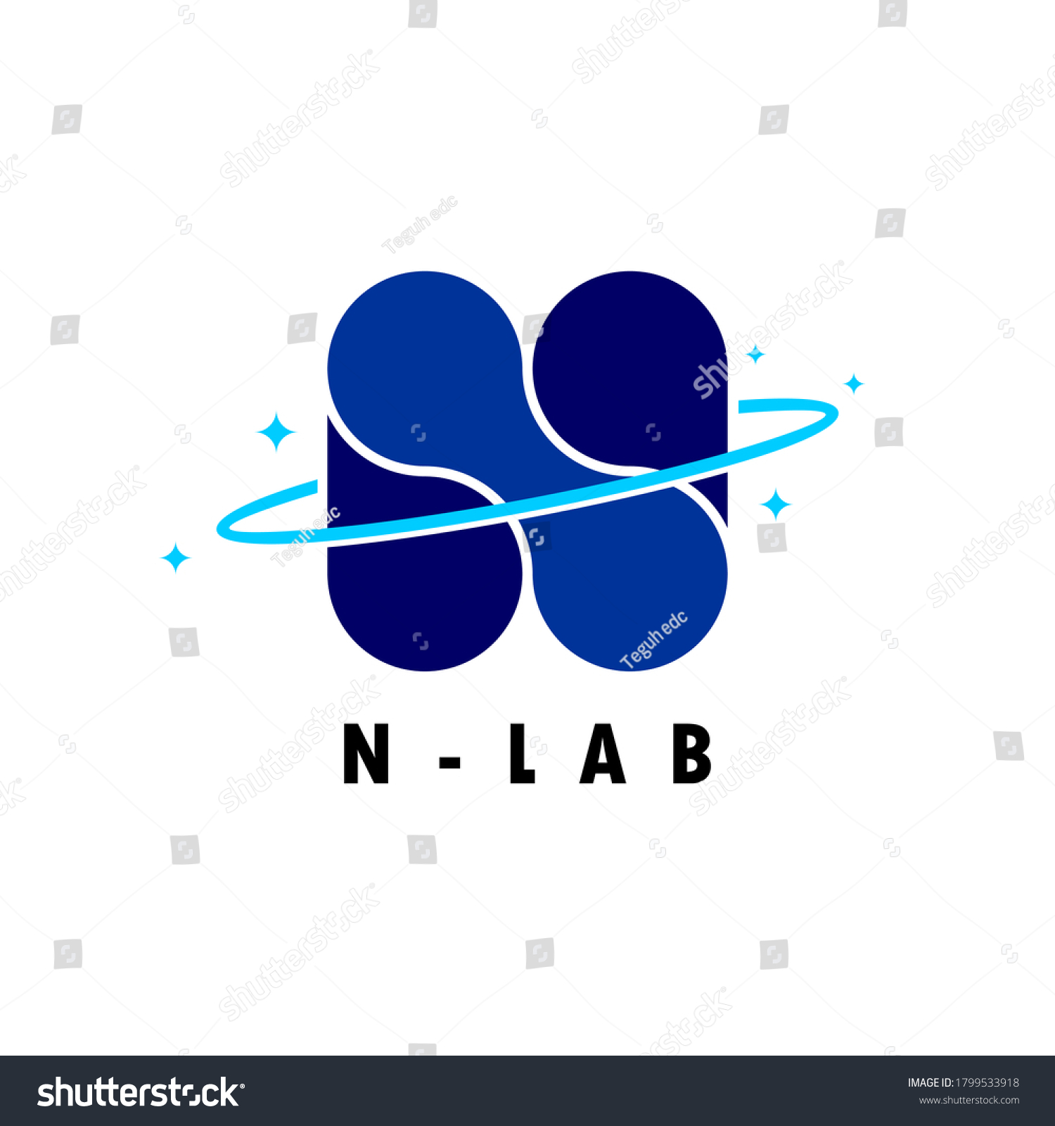 Lab Techno Orbit Letter N Logo Stock Vector (Royalty Free) 1799533918 ...