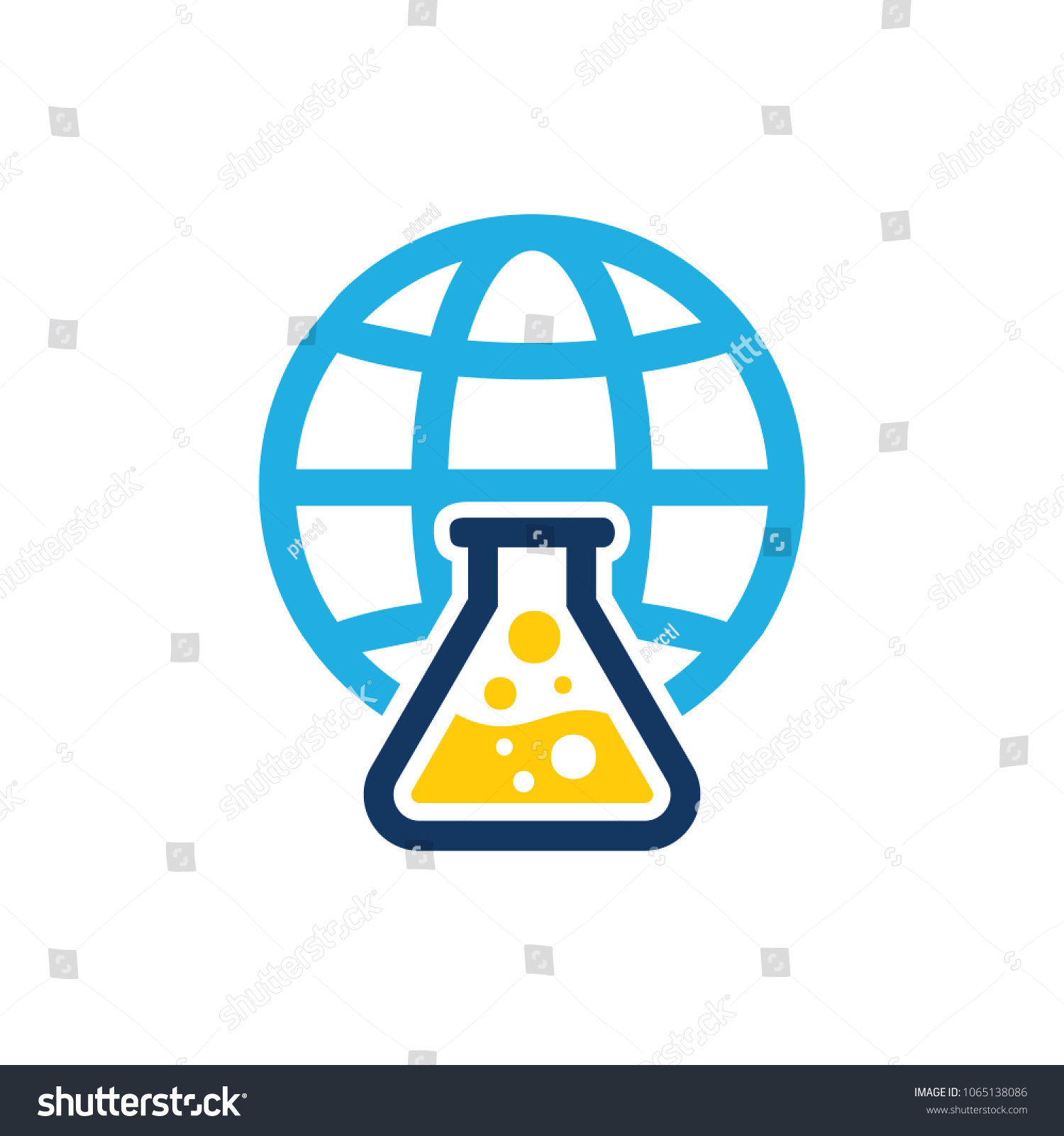 Lab World Logo Icon Design Stock Vector (Royalty Free) 1065138086