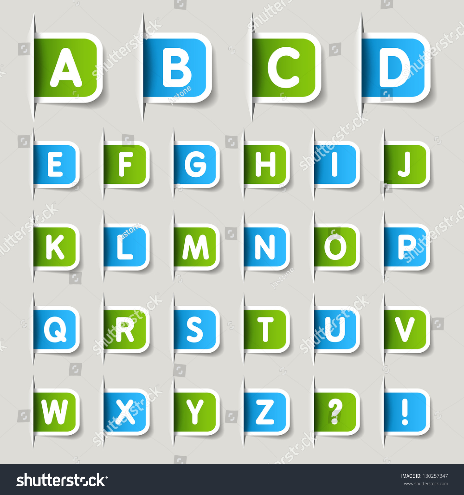 Label Alphabet Stock Vector (Royalty Free) 130257347