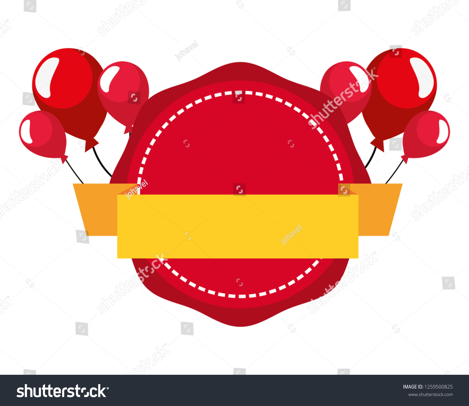 Label Balloons Blank Template Design Stock Vector (Royalty Free) 1259500825