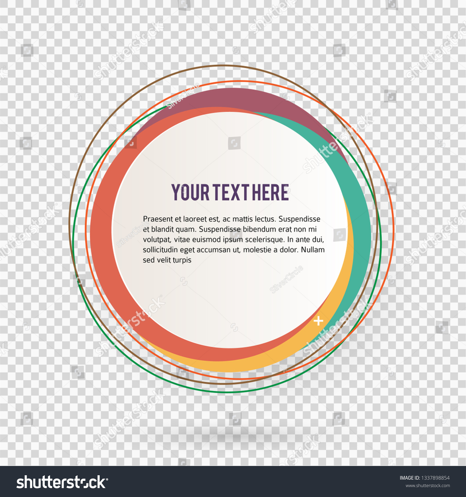 Label Blank Template White Background Blurry Stock Vector (Royalty Free ...