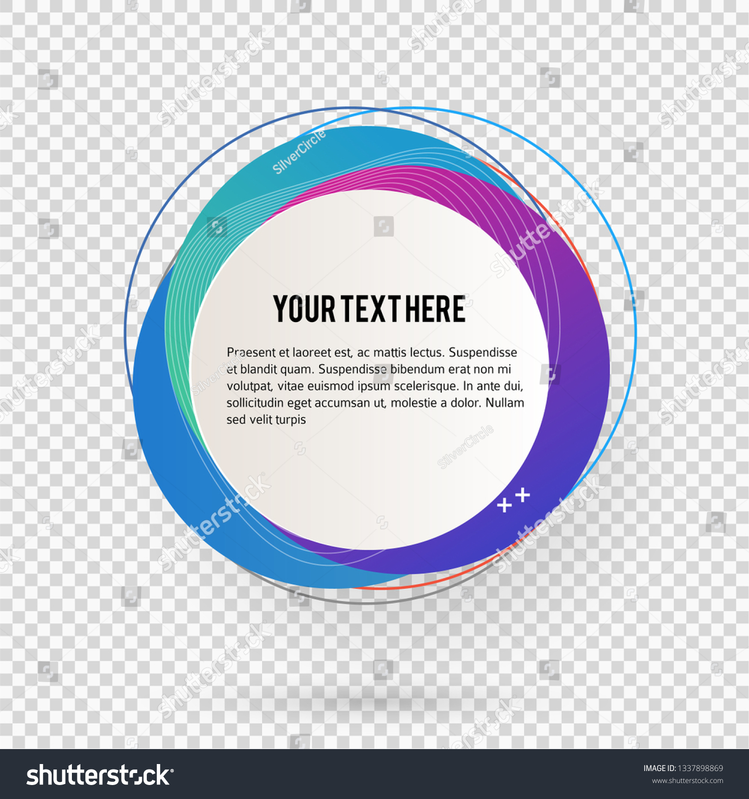Label Blank Template White Background Blurry Stock Vector (Royalty Free ...