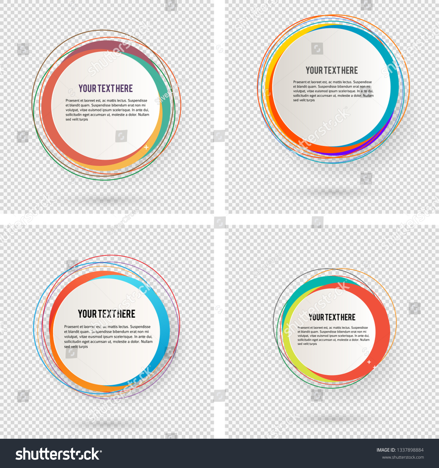 Label Blank Template White Background Blurry Stock Vector (Royalty Free ...