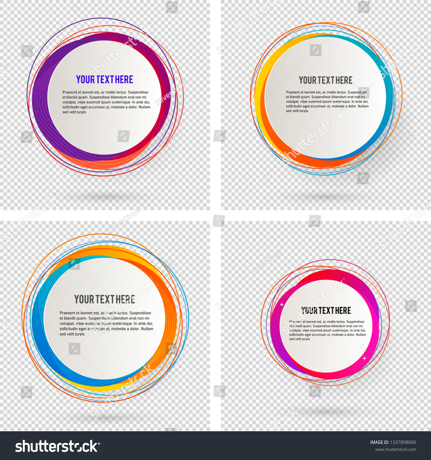 Label Blank Template White Background Blurry Stock Vector (Royalty Free ...