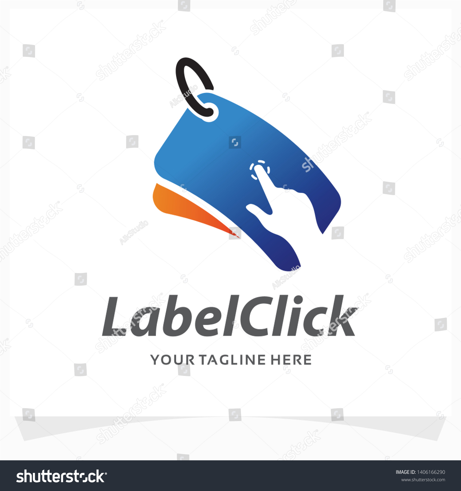Label Click Logo Design Template Stock Vector (Royalty Free) 1406166290
