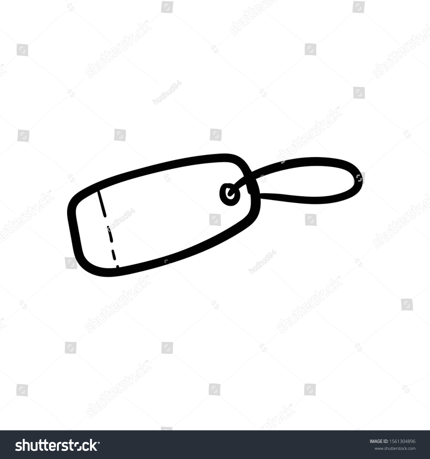 Label Doodle Icon Vector Hand Drawing Stock Vector (Royalty Free ...