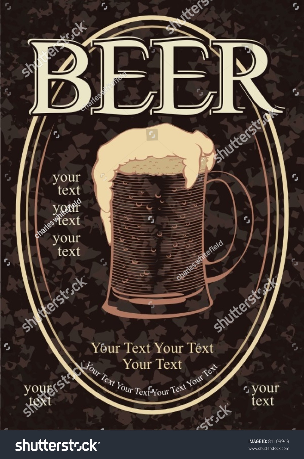 Label Beer Stout Beer Stock Vector (Royalty Free) 81108949