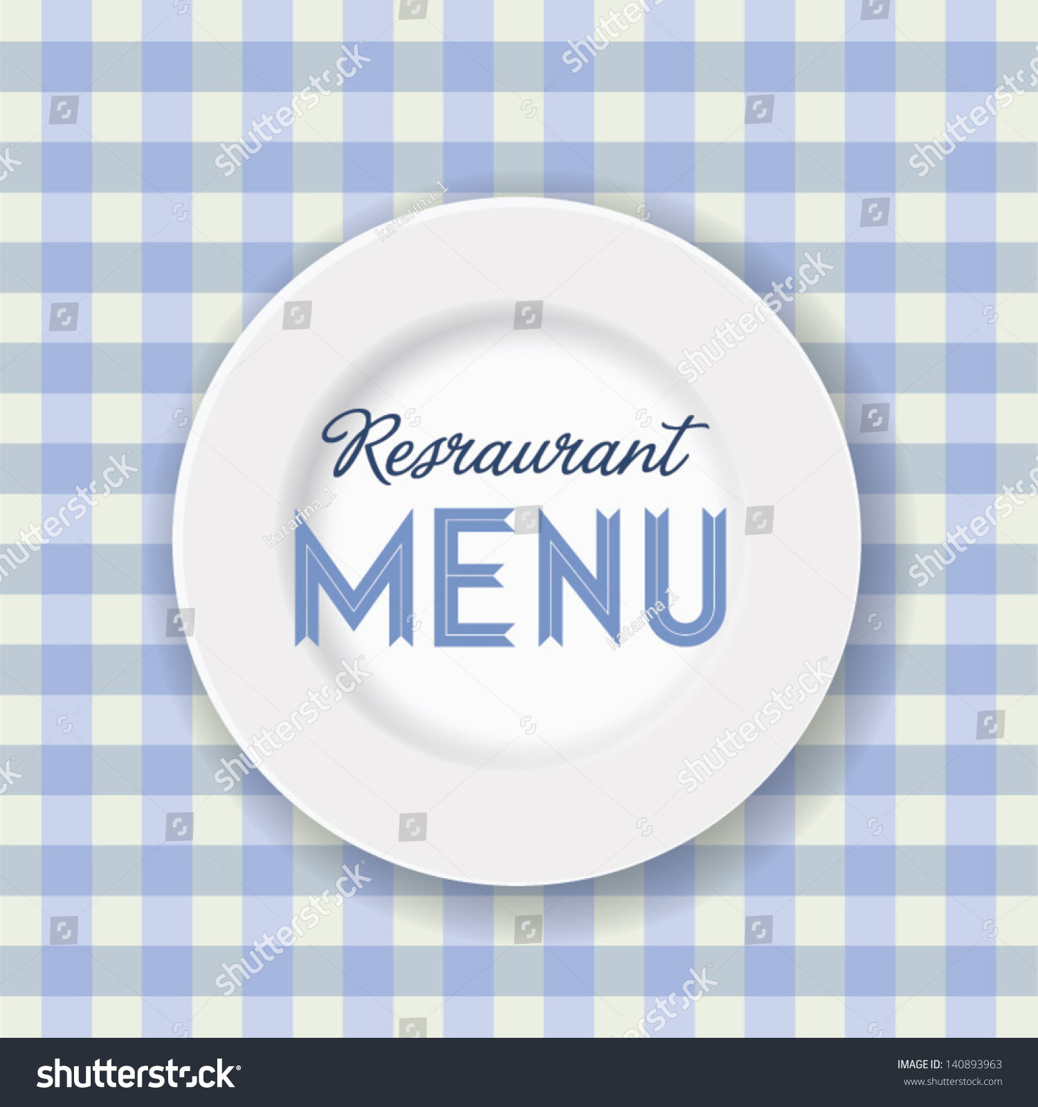 Label Restaurant Menu Design Stock Vector (Royalty Free) 140893963