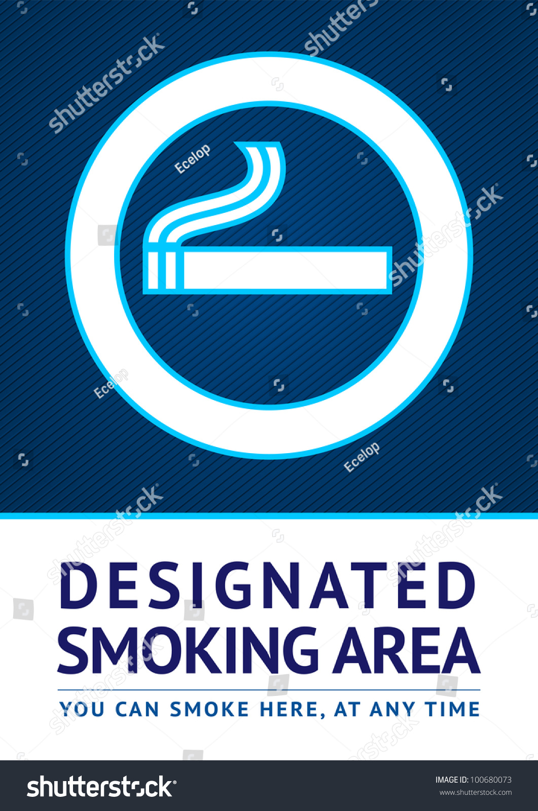 Label Smoking Area Sticker Vector 10eps Stock Vector (Royalty Free ...