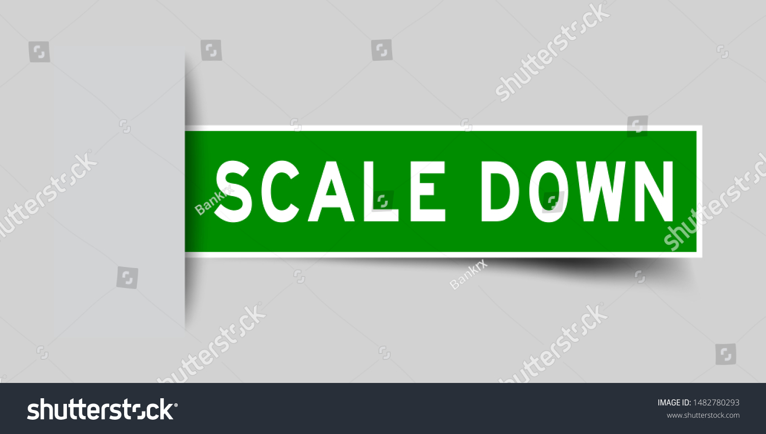 Label Square Green Sticker Word Scale Stock Vector (Royalty Free ...