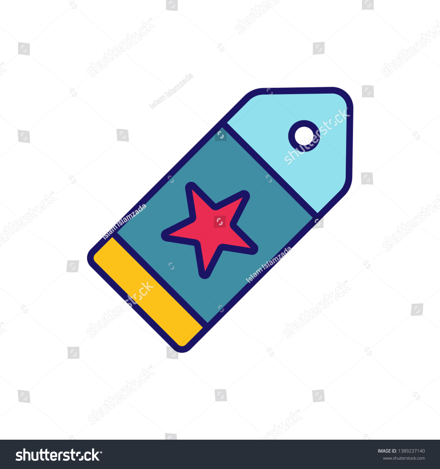 Label Star Icon Vector Icon Stock Vector (Royalty Free) 1389237140 ...