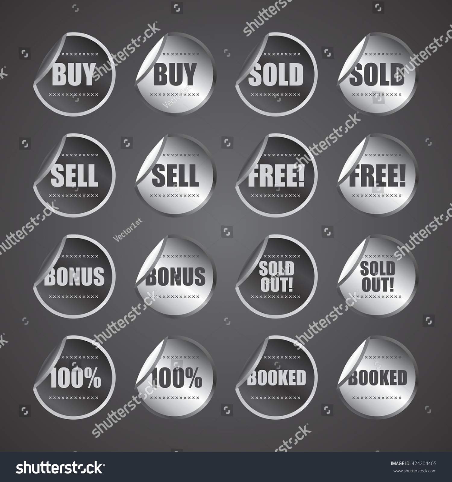 Label Sticker Badge Theme Set Stock Vector (Royalty Free) 424204405 ...