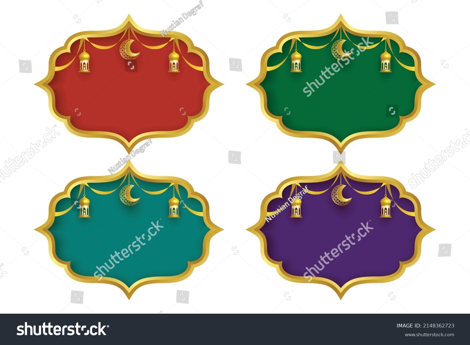 Label Template Design Islamic Concept Vector Stock Vector (Royalty Free ...