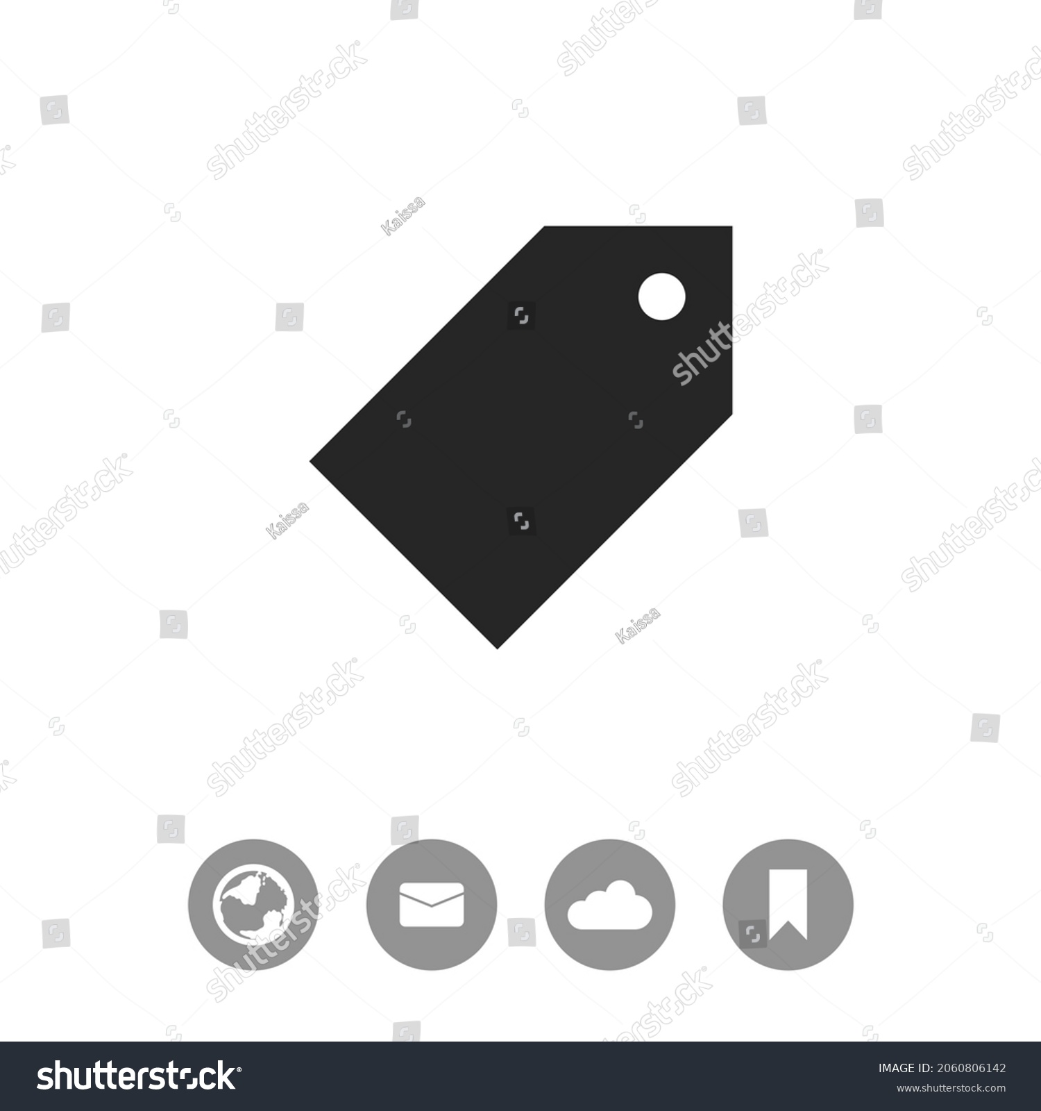 Label Vector Black Simple Icon Stock Vector (Royalty Free) 2060806142 ...