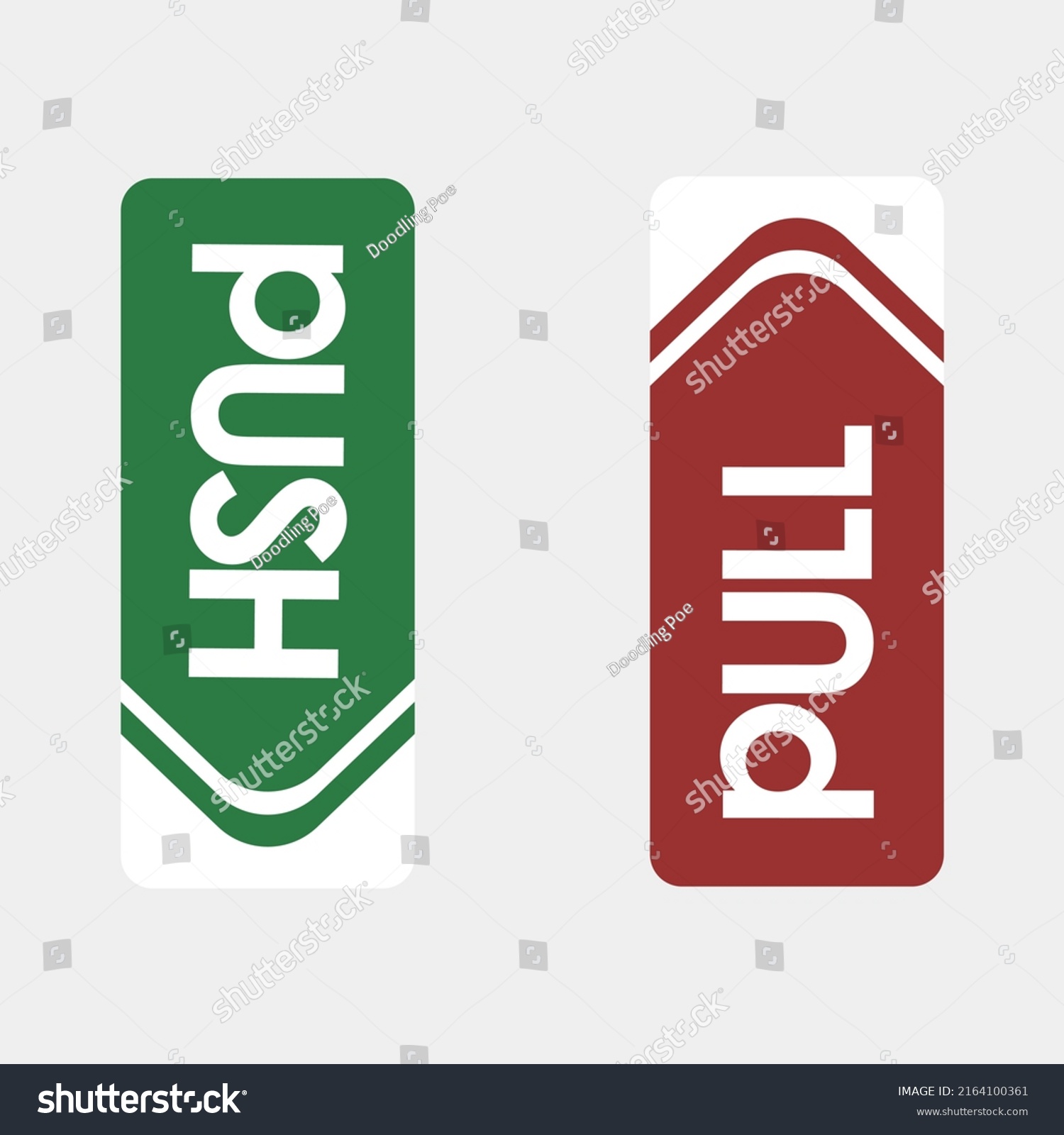 Label Vector Template Arrows Pointing Push Stock Vector (Royalty Free ...