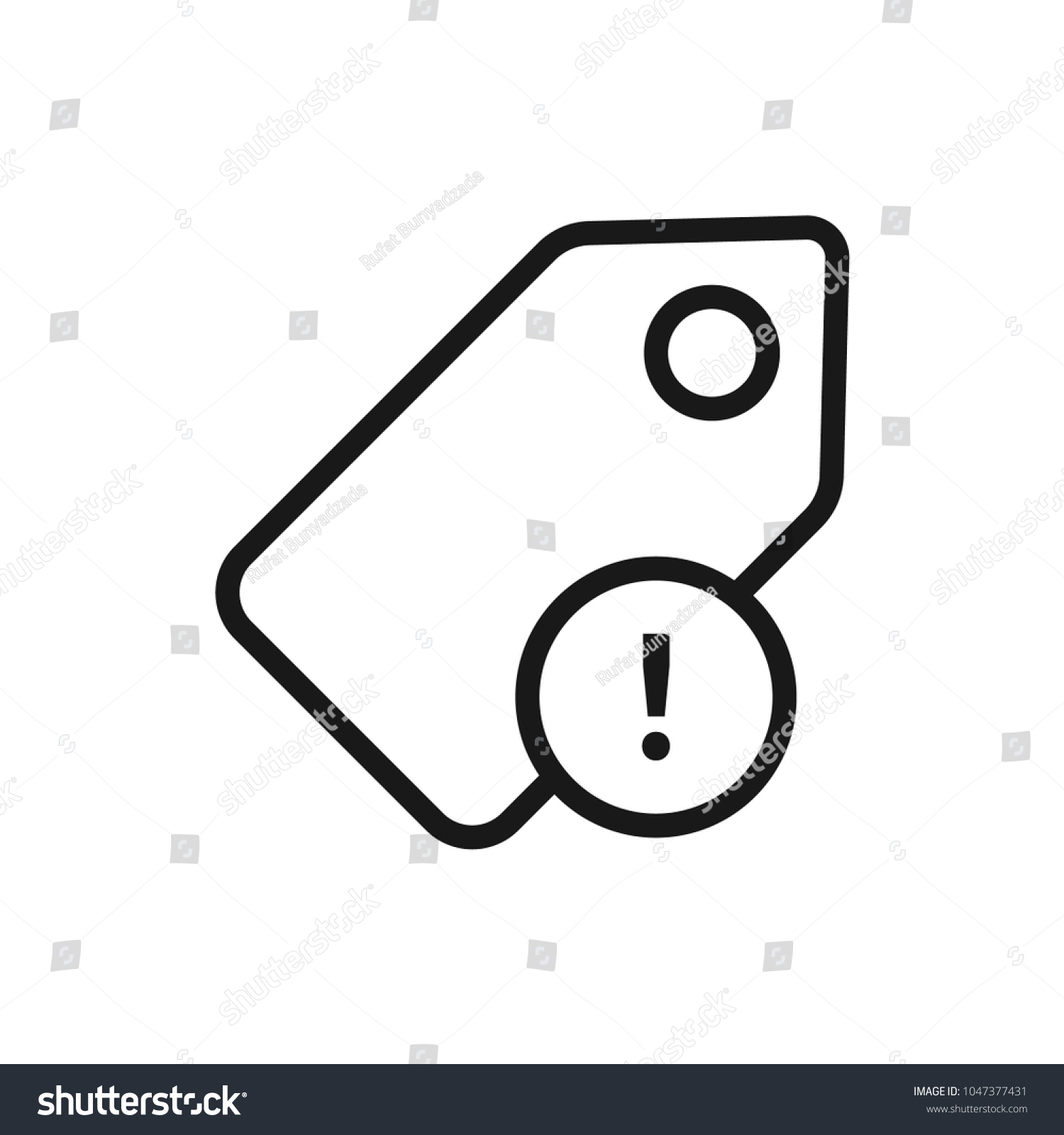 Label Warning Icon Stock Vector (Royalty Free) 1047377431 | Shutterstock