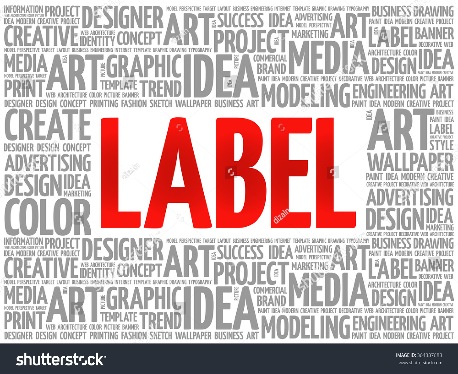 Label Word Cloud Creative Business Concept Stock Vector (Royalty Free ...