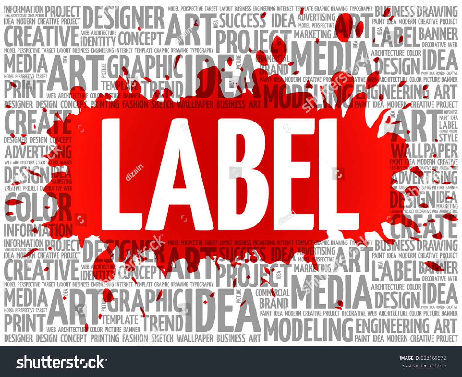 Label Word Cloud Creative Business Concept Stock Vector (Royalty Free ...